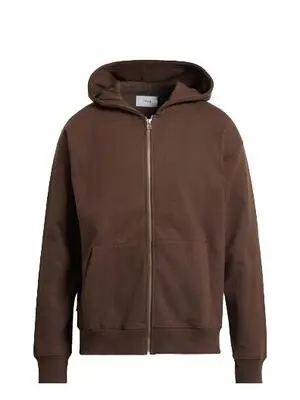 SHOE Hooded Zip Up Sweatshirt - Brown