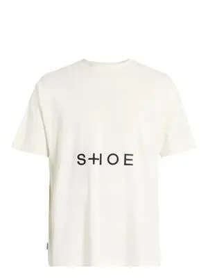 SHOE T-shirt Size Cotton, Polyester - White