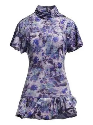 Isabel Marant Peplum Tie-dyed Chenille Top - Purple