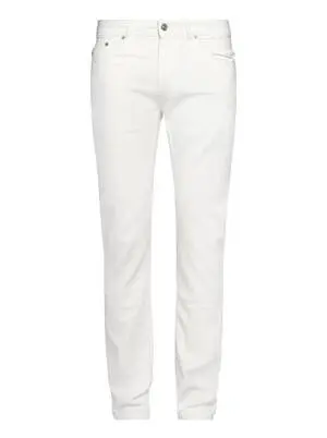 BARMAS Tapered Leg Gabardine Pants - White