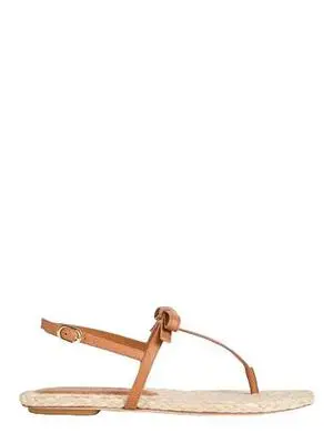 STUART WEITZMAN Leather Espadrille Sandals - Brown