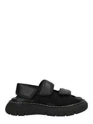 Khaite Leather Sandals - Black