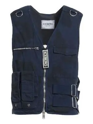 Iceberg Cotton Camouflage Vest - Navy