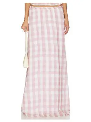 SNDYS Tallin Maxi Skirt - Pink Gingham