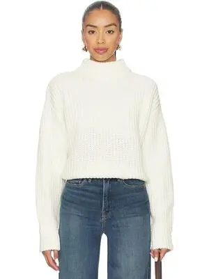 Good American Chunky Knit Mock Neck Sweater - Ivory003