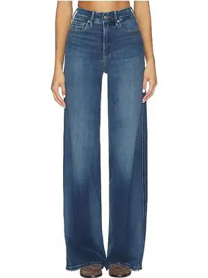 Good American Soft Tech Good Skate Wide Leg Jeans - Indigo891