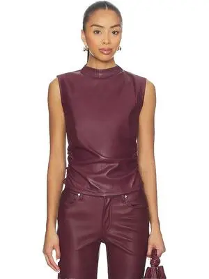 Hudson Jeans Vegan Leather Top - Port Royal