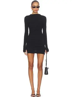 Enza Costa Twist Dress - Black