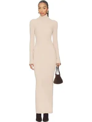 Enza Costa Turtleneck Dress - Jute