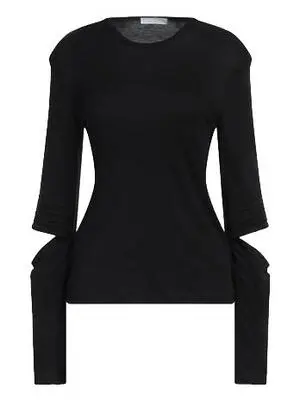 Helmut Lang Solid Jersey Top - Black