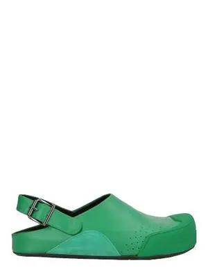 Marni Leather Mules Green