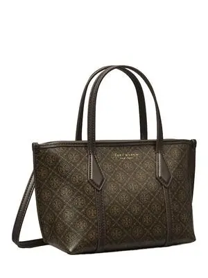 Tory Burch Mini Perry Coated Canvas Tote - French Press