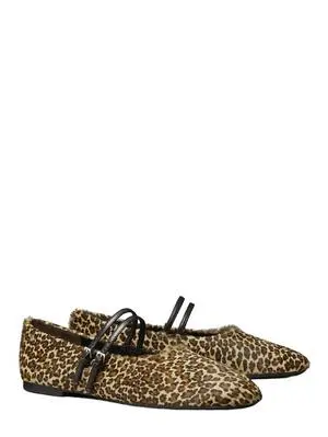 Tory Burch Mary Jane Ballet Flats - Leopard Multi