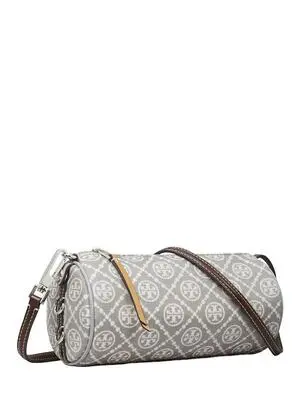 Tory Burch T Monogram Utility Cylinder Bag - Gray