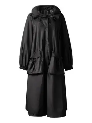 Perfect Moment Long Parachute Shell Jacket - Black