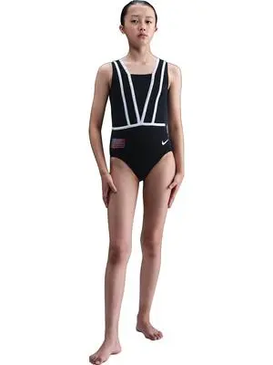 Nike Gymnastics Stars At Midnight Leotard - Black
