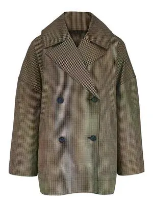 TOTEME Checked Double-breasted Jacket - Brown
