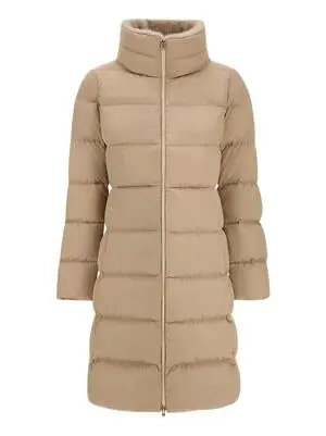 Herno Quilted High-neck Coat - Neutrals