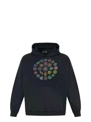 Balenciaga Graphic-print Hoodie - Black