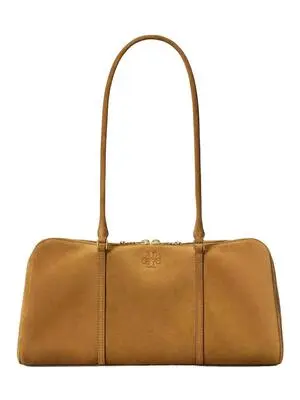 Tory Burch Suede Shoulder Bag - Brown