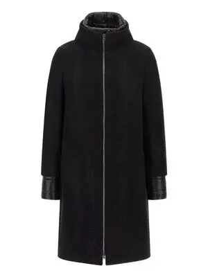 Herno Zigzag-weave Coat - Black