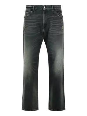 AMISH Distressed Regular Jeans - Black
