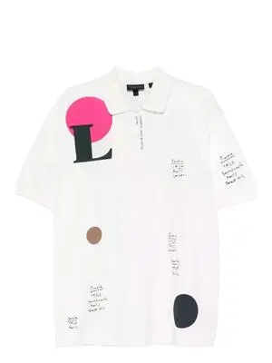 Lacoste Graphic-print Polo Shirt - White