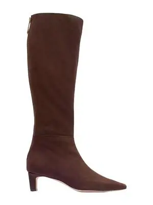 Bernardo 50mm Zip-detail Suede Boots - Brown