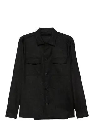 LOW BRAND Long-sleeved Shirt Jacket - Black