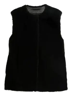 TOTEME Shearling Vest - Black