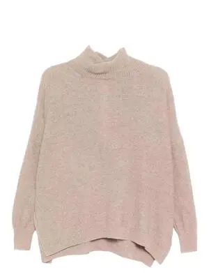 FORME D'EXPRESSION Twisted-neck Top - Neutrals