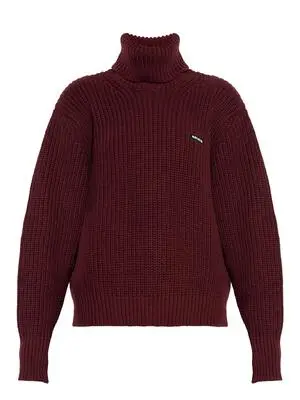 Remain Birger Christensen Logo Turtleneck - Burgundy