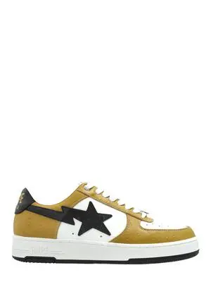 A BATHING APE Sta Leather Sneakers - Beige
