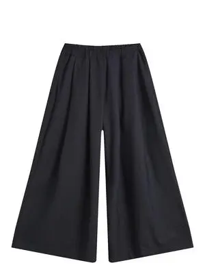 BASERANGE Avi Silk Wool Trousers - Dama Navy