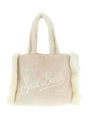 MC2 SAINT BARTH Colette Shearling Tote Bag - Neutrals