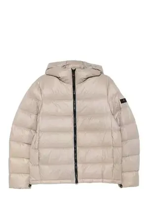 Peuterey Quilted Zip-up Coat - Neutrals