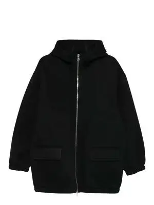 Plan C Hooded Zip-up Jacket - Black