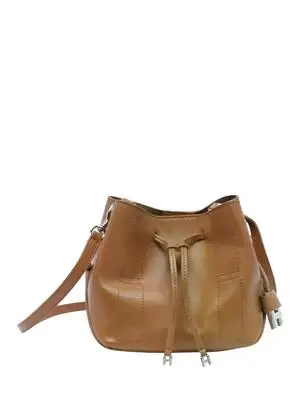 Hogan Drawstring Mini Bucket Bag - Brown