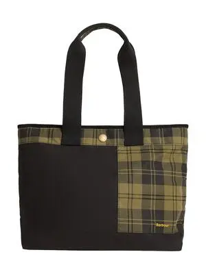 Barbour Cotton Patchwork Tartan Tote - Black