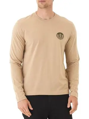 THREADS 4 THOUGHT Triple Tree Soft Wash Cotton Blend Graphic Long Sleeve T-shirt - Sandstone
