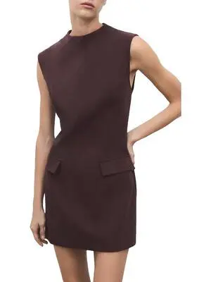 Mango Sleeveless Mini Dress - Brown