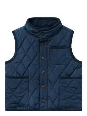 Janie And Jack Quilted Corduroy Vest - Blue