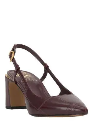 Vince Camuto Haslie Slingback Pump Plum Large Croco