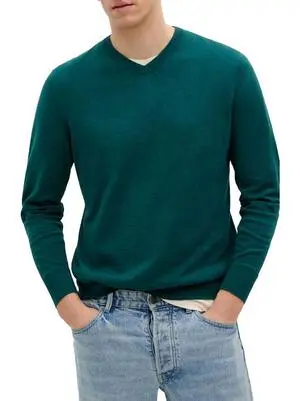 SCALPERS Skull V-neck Tricot Sweater - Dark Green