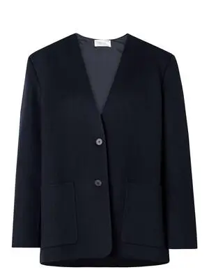 THE ROW Adoma Cashmere Blazer Navy
