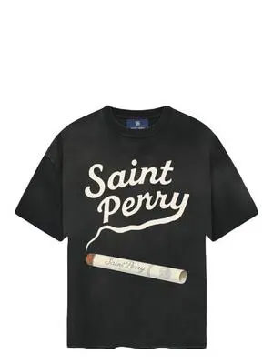 SAINT PERRY Oversized Crewneck T-shirt - Black