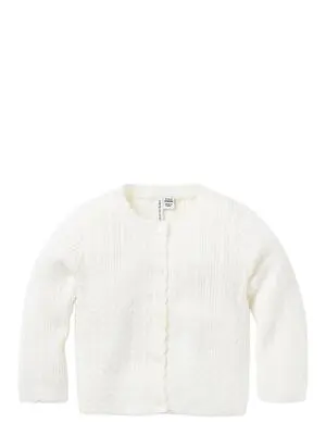 Janie And Jack Baby Cable Knit Cardigan - White