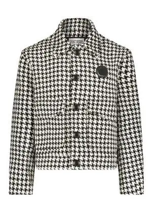 SAINT PERRY Houndstooth Boxy Fit Jacket