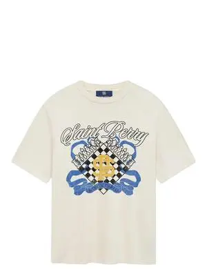 SAINT PERRY Monte Carlo Chess Crest T-shirt - Off-hite