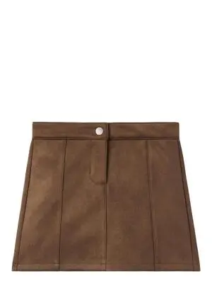Janie And Jack Sueded Skirt - Brown